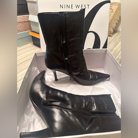 Nine West | Shoes | Nine West Pointy Toe Boots Black | Poshmark